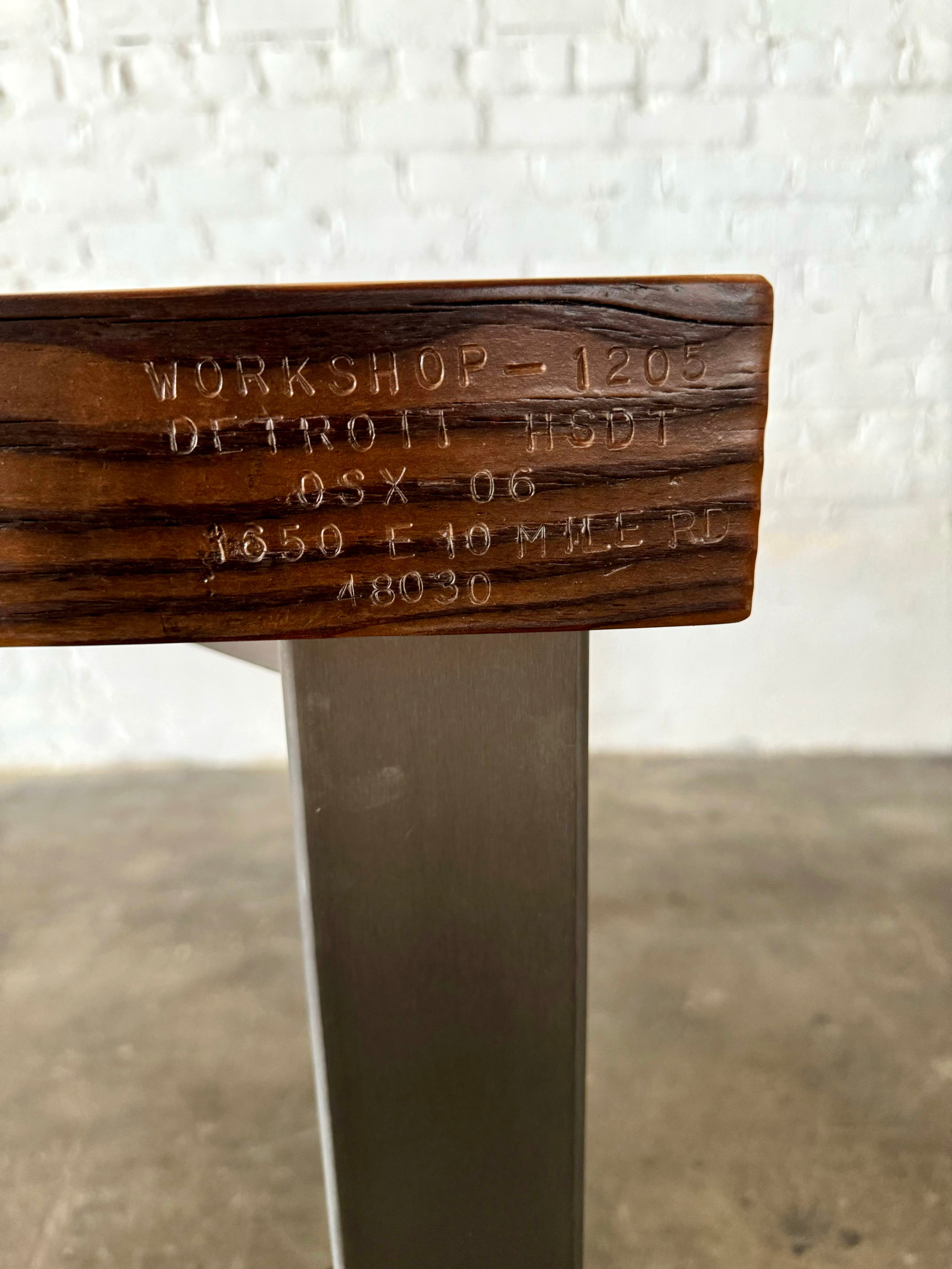 High Street Dining Table - Stainless Steel Base