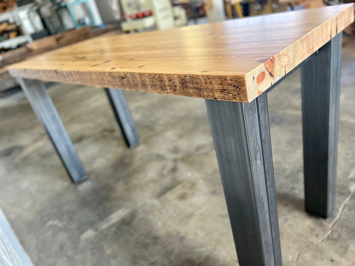 Grand Boulevard Industrial Farmhouse Reclaimed Wood Dining Table ...