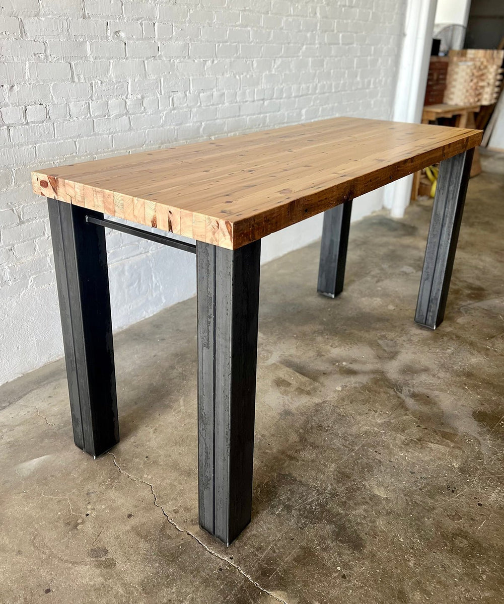 Grand Boulevard Industrial Farmhouse Reclaimed Wood Dining Table ...