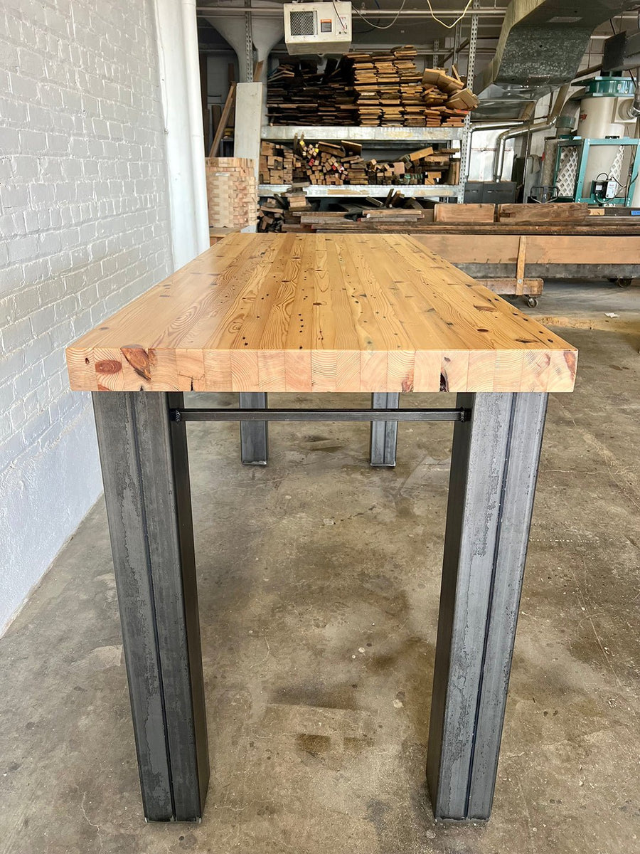 Grand Boulevard Industrial Farmhouse Reclaimed Wood Dining Table ...