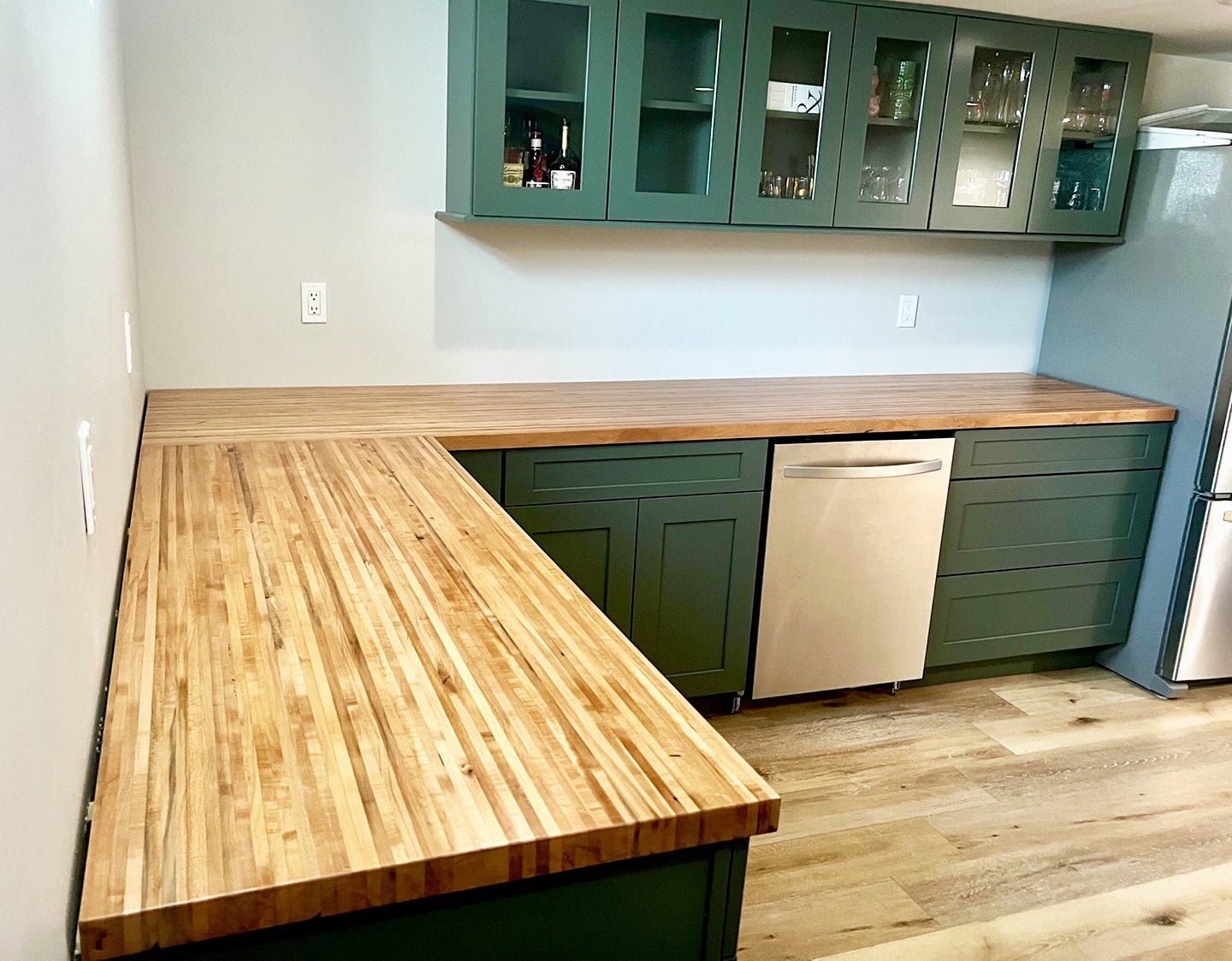 Reclaimed Maple Edge Grain Wood Butcher Block Countertop