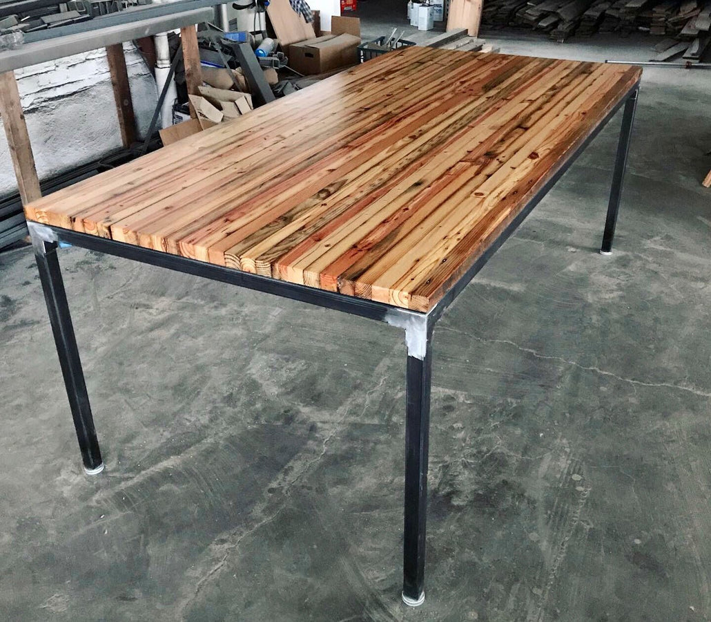 Grand Boulevard Industrial Reclaimed Wood Dining Table | Workshop ...