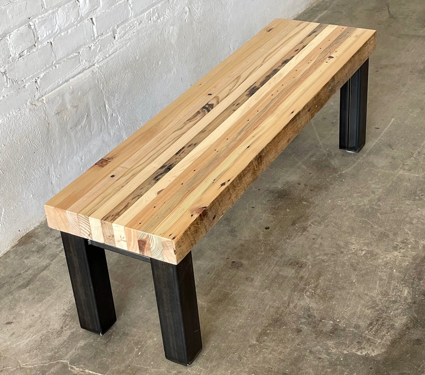 High Street Bench - Reclaimed Wood - Natural Finish - WORKSHOP