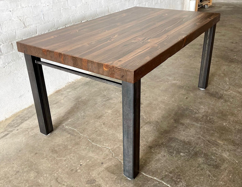 Grand Boulevard Industrial Farmhouse Reclaimed Wood Dining Table ...