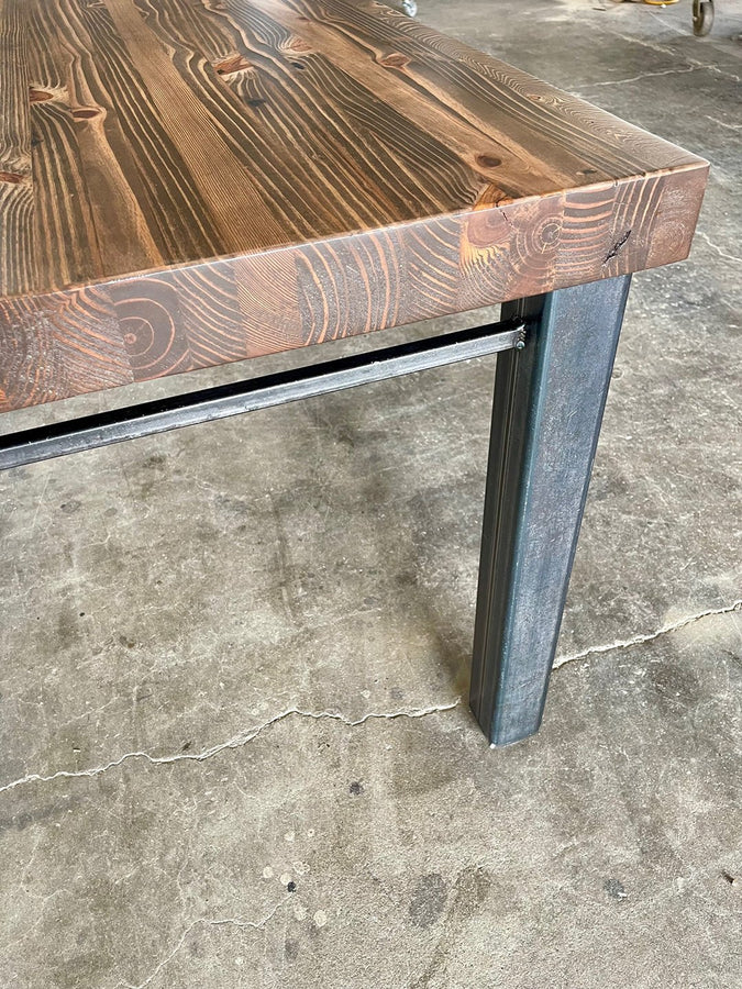 Grand Boulevard Industrial Farmhouse Reclaimed Wood Dining Table ...