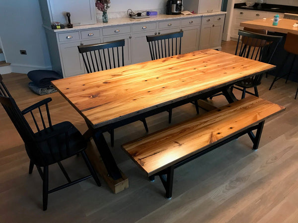 Lafayette Extendable Table and Bench - Natural Finish - WORKSHOP