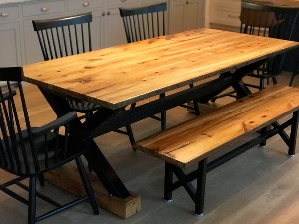 Lafayette Extendable Table and Bench - Natural Finish - WORKSHOP